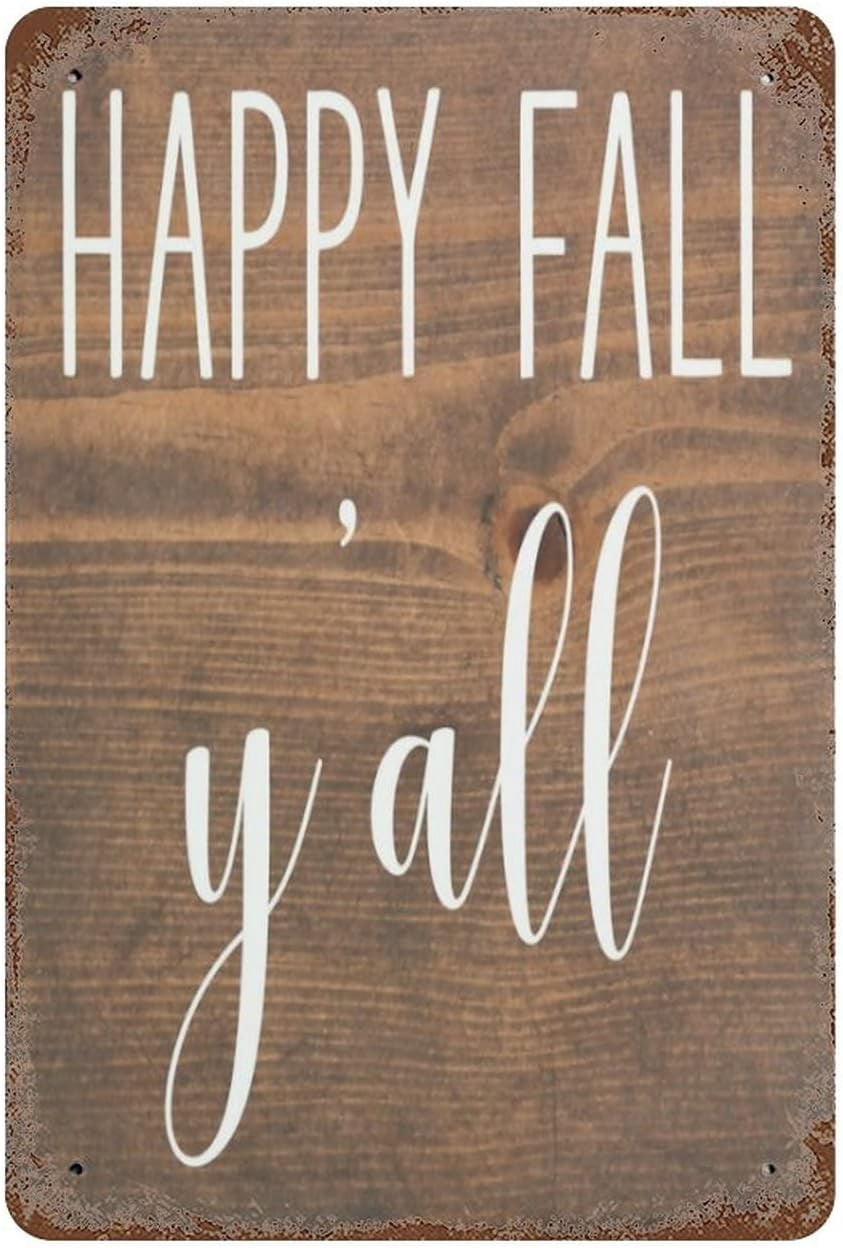 5.5x8 Inch Happy Fall Y'All Sign Fall Decor Autumn Decor Farmhouse Fall ...