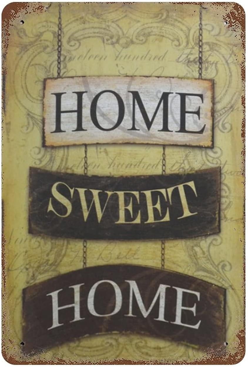 5.5x8 Inch Home Sign Sweet Sign,Rustic Retro Tin Sign Sign,Large ...