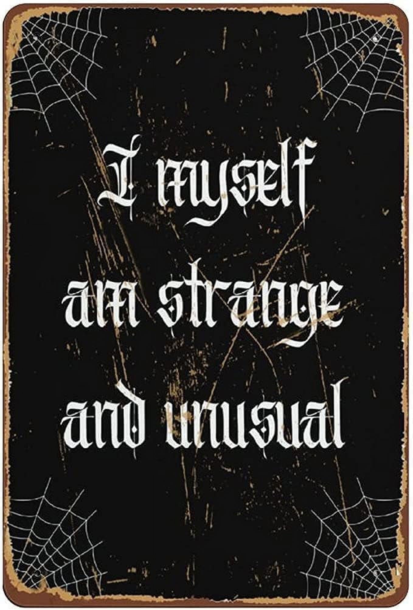 5.5x8 Inch I Myself Am Strange And Unusual Witchy Vintage Tin Sign Home ...