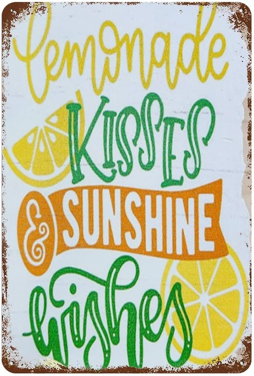 5.5x8 Inch Lemonade Summer Signs Decor Lemon Decor Lemon Sign Summer ...