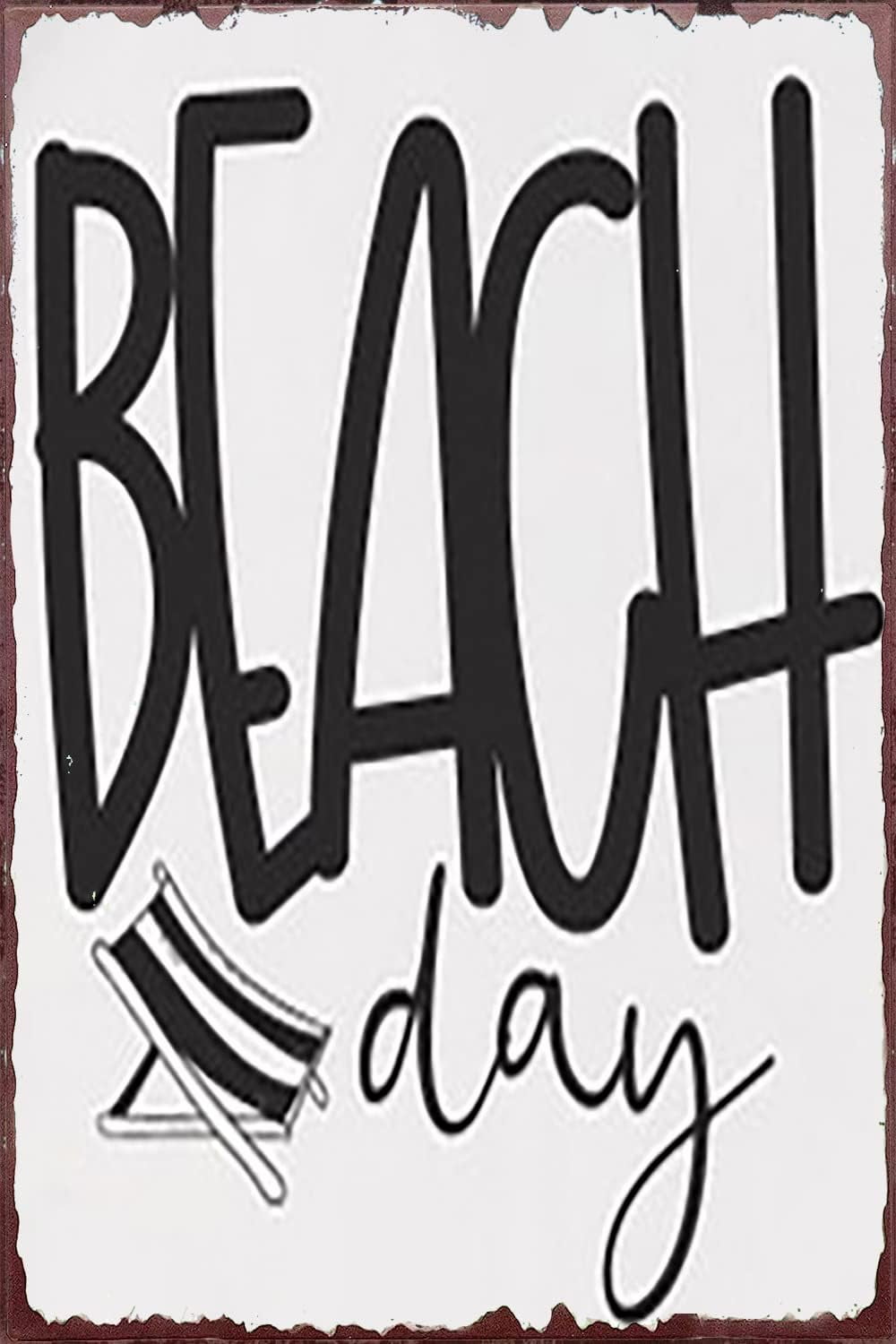 5.5x8 Inch Metal Sign Beach Day Summer Pool Vacation Summer Break Signs ...