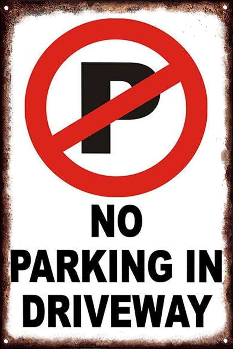 5.5x8 Inch No Parking In Driveway Metal Sign Warning Do Not Block ...