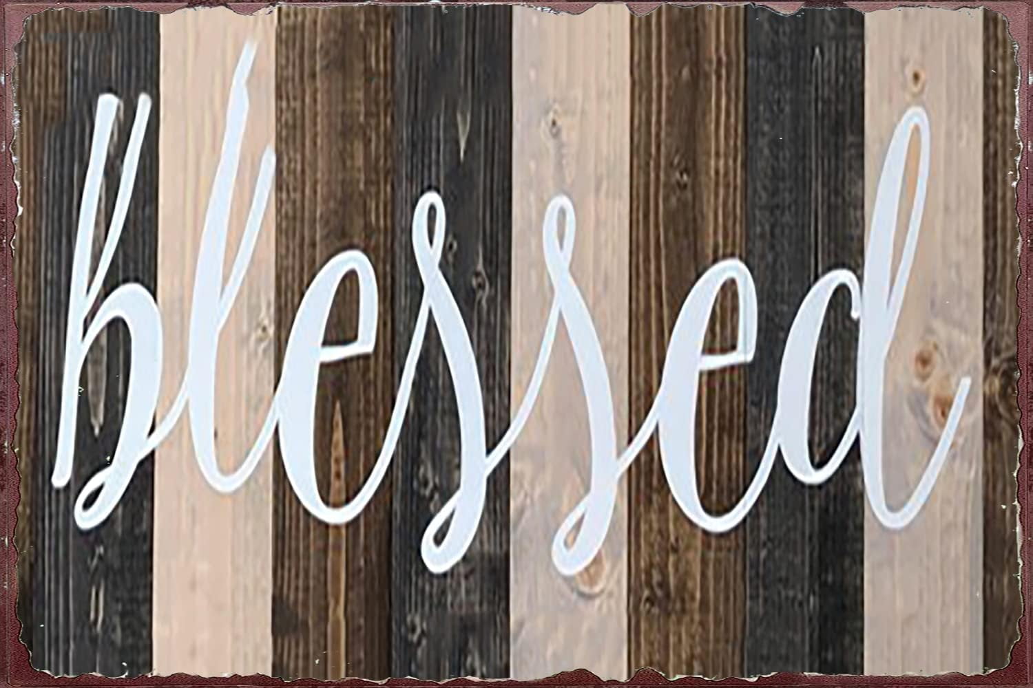5.5x8 Inch Retro Metal Sign Blessed Sign,Farmhouse Wall Decor,Farmhouse ...