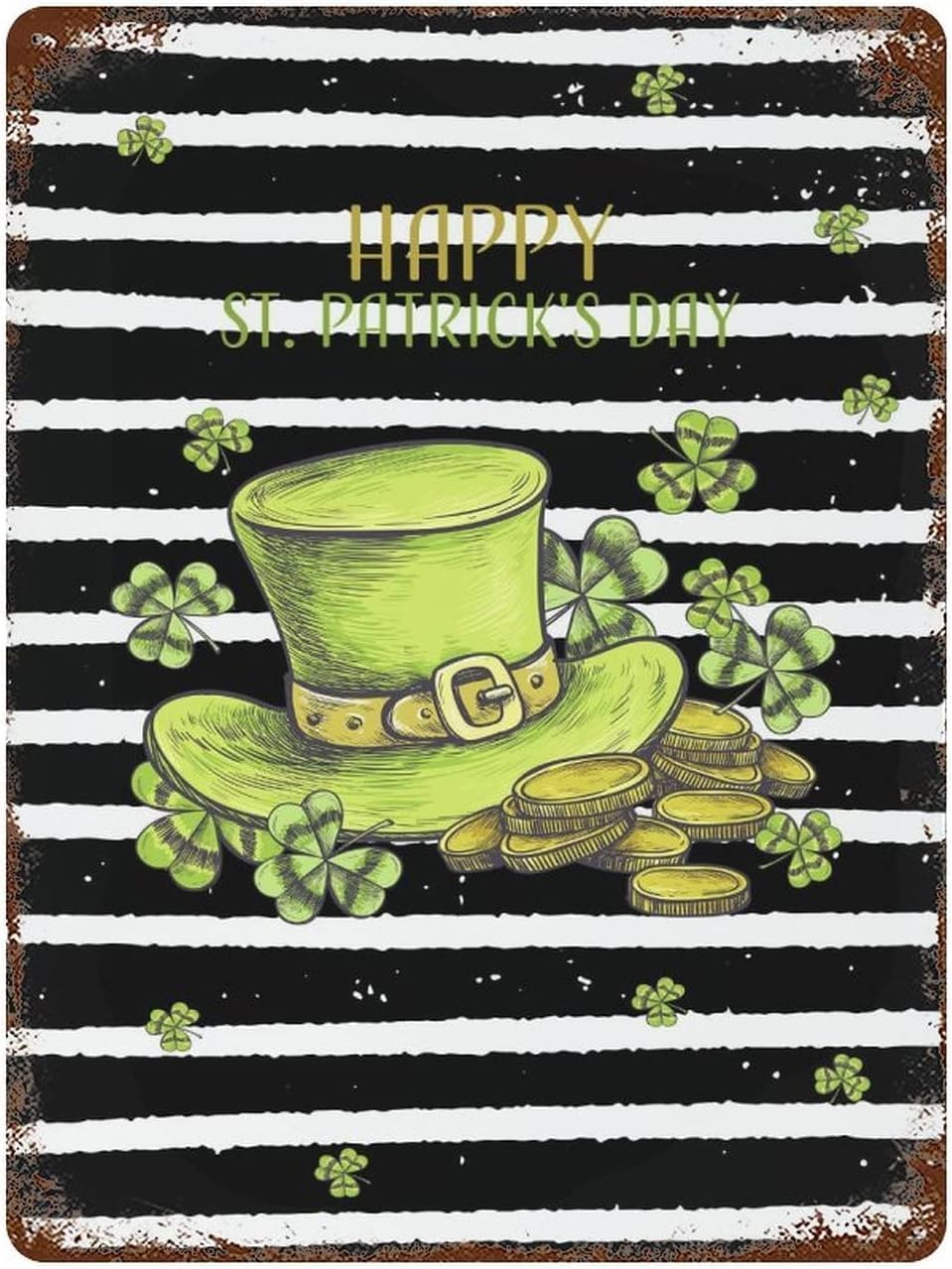 5.5x8 Inch St Patricks Day Garden Aluminum Sign Tin Metal Sign Kitchen ...