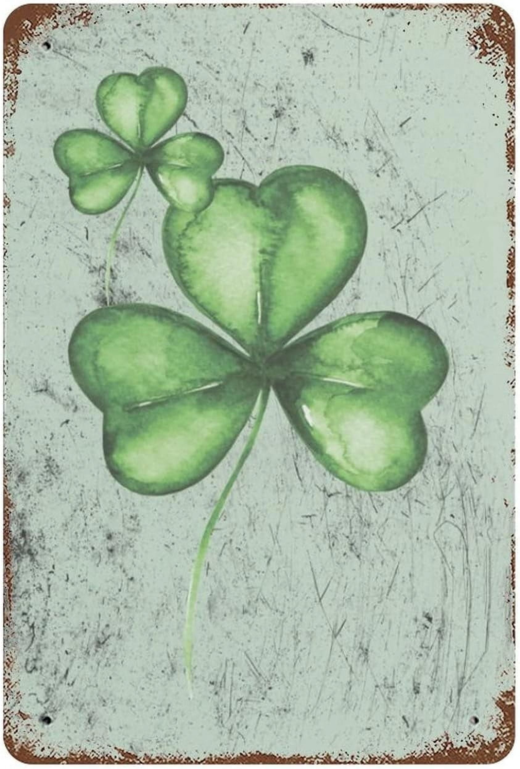 5.5x8 Inch St Patricks Day Signs Clover Metal Sign Wall Decor Irish ...