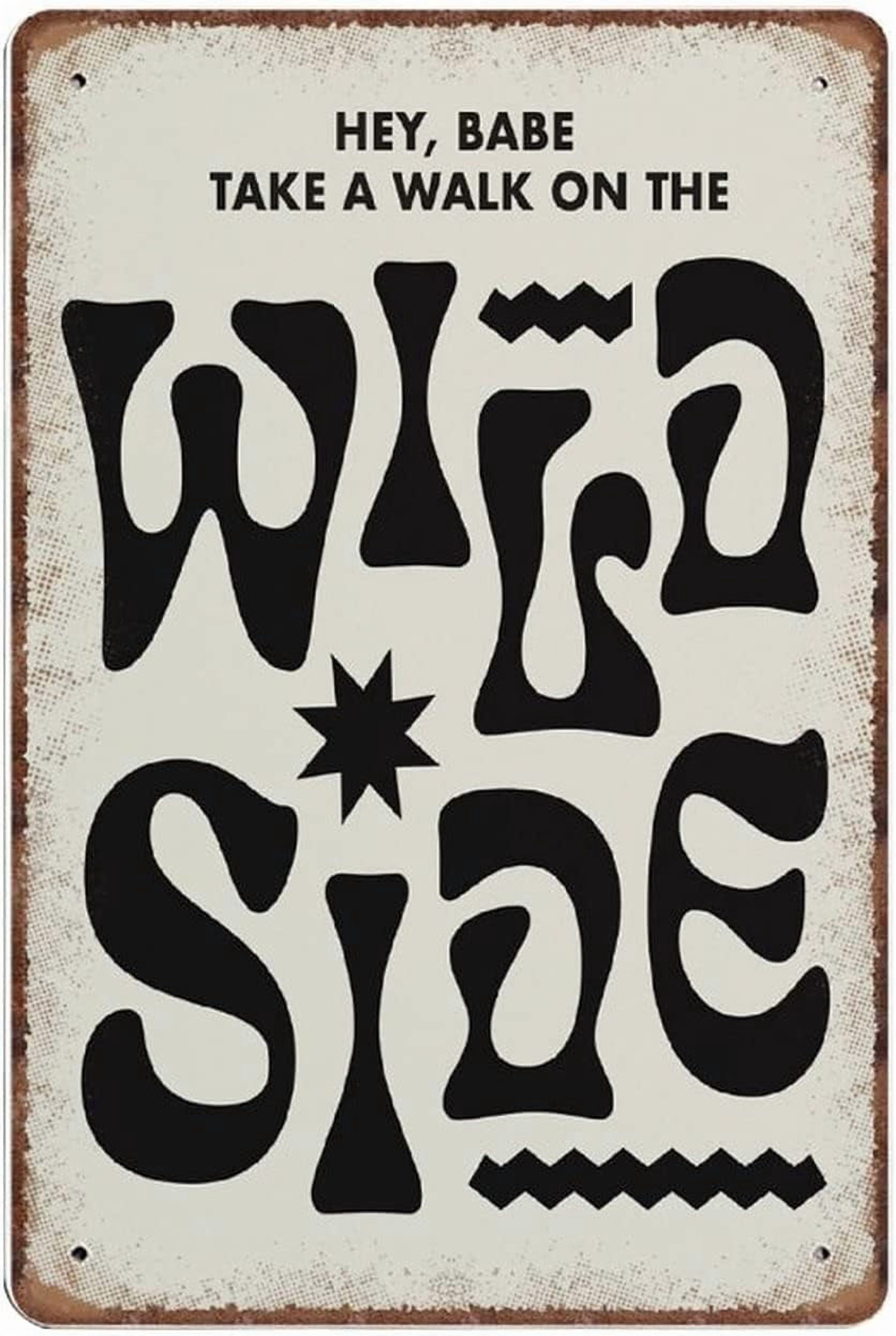 5.5x8 Inch Take A Walk On The Wild Side Retro 70S Home Decor Scandinavian Print Black And White ...