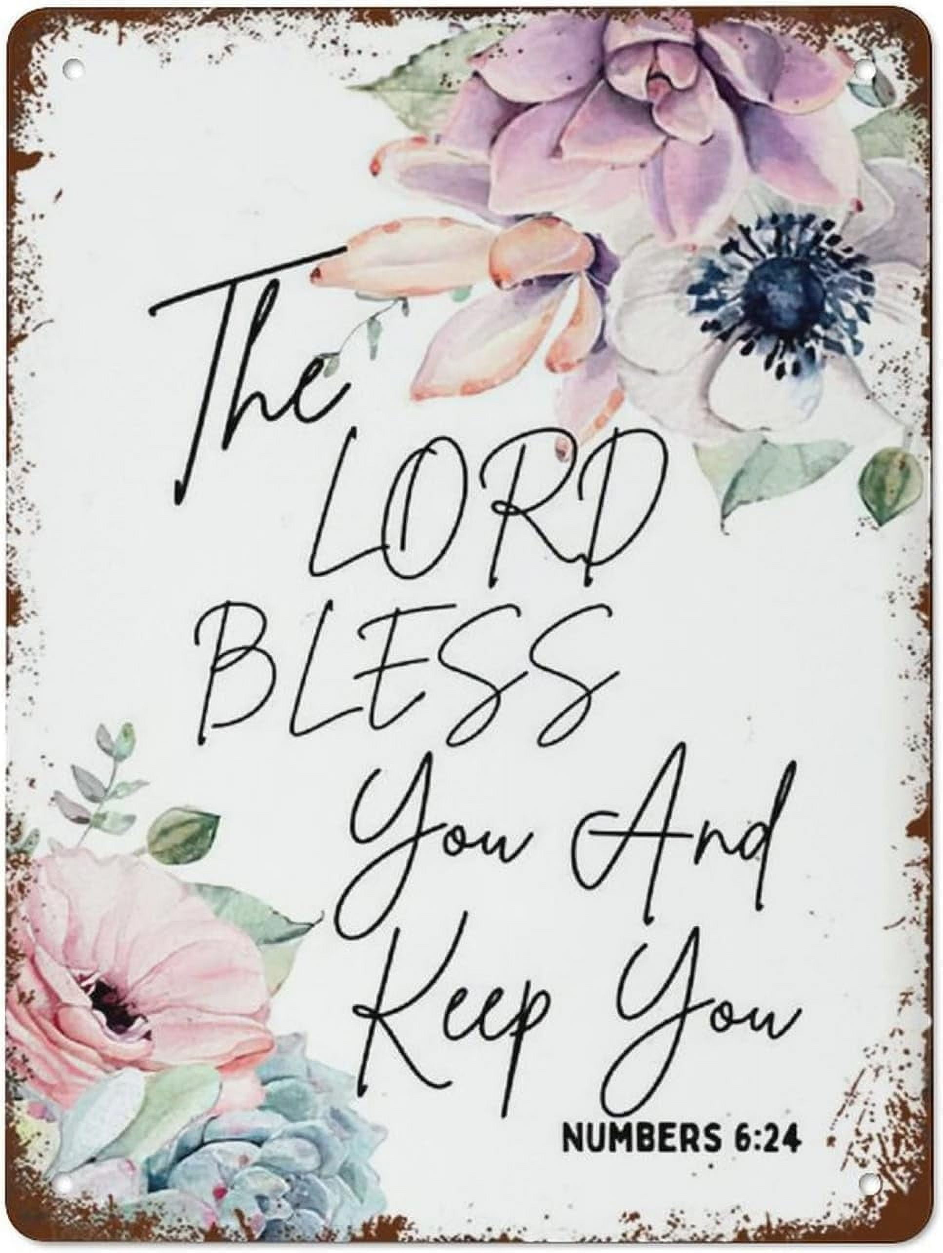 5.5x8 Inch Vintage Metal Signs Scripture Sign Bible Verse Tin Poster ...