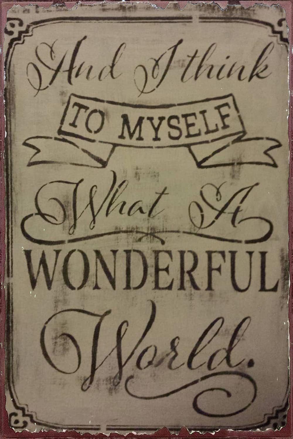 5.5x8 Inch What A Wonderful World Sign Housewarming Holiday Hostess ...