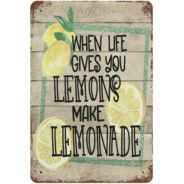 5.5x8 Inch When Life Give You Lemons Make Lemonade Sign,Inspirational ...