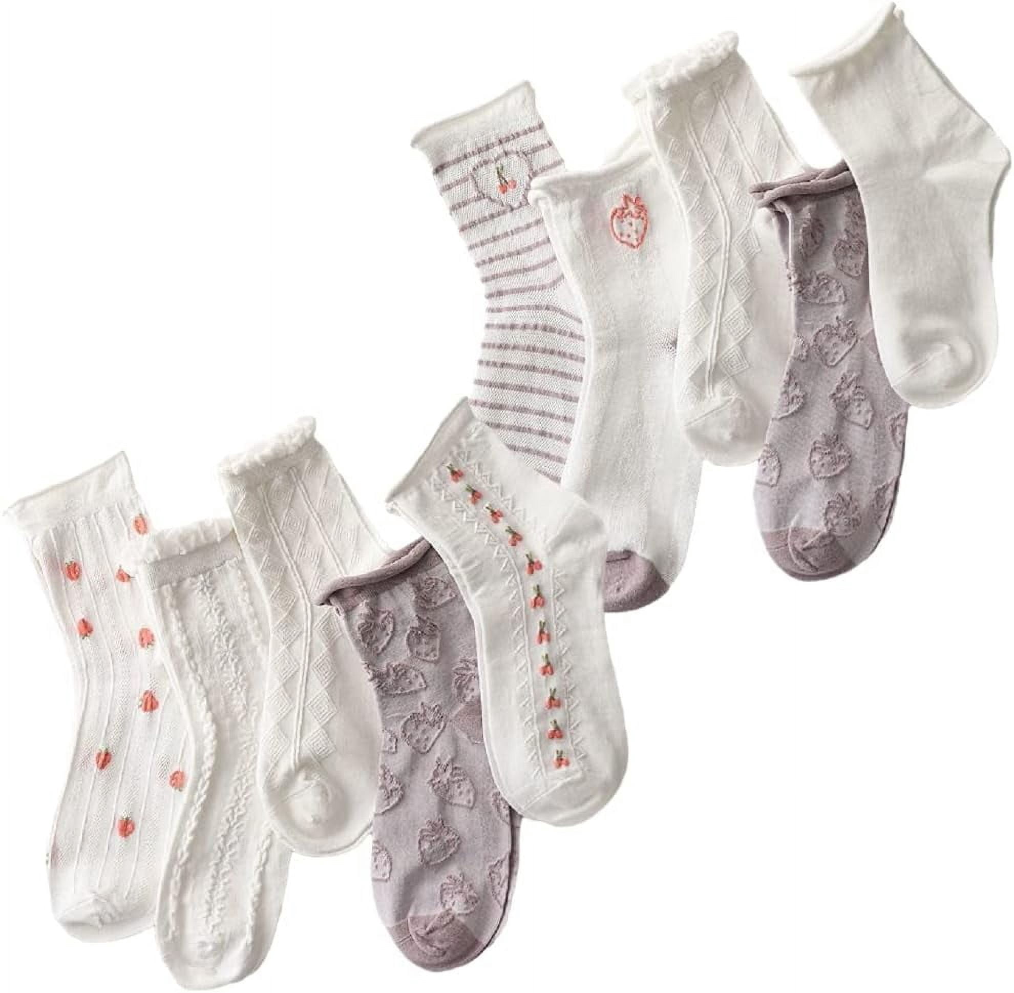 5/6/10 Pairs of Women’s Vintage Floral Patterned Cute Ruffle Cartoon ...
