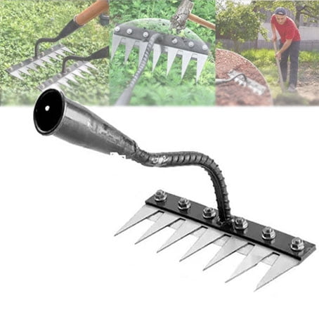 5/6/7/8 Teeth Carbon Steel Garden Weeding Rake,Carbon Steel Garden ...