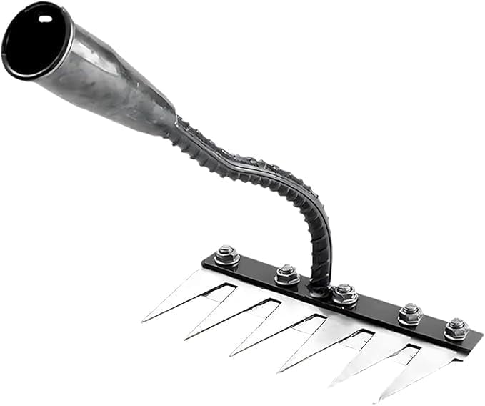 5/6/7/8 Teeth Carbon Steel Garden Weeding Rake, Sharp Durable Garden ...