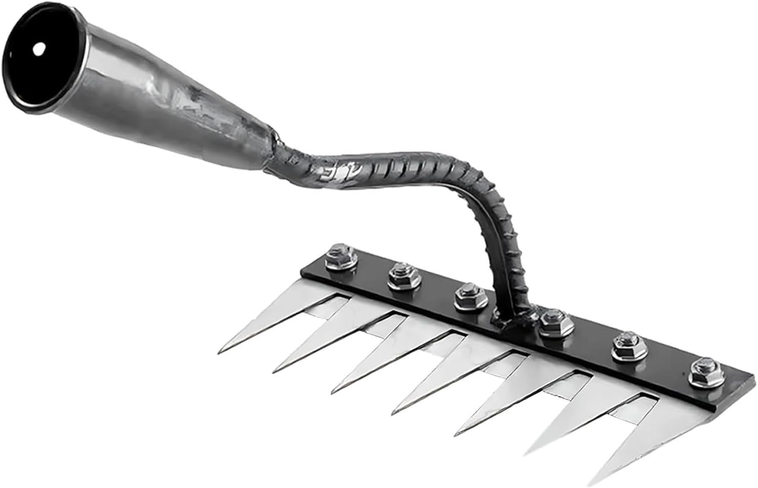 5/6/7/8 Teeth Carbon Steel Garden Weeding Rake, Sharp Durable Garden ...
