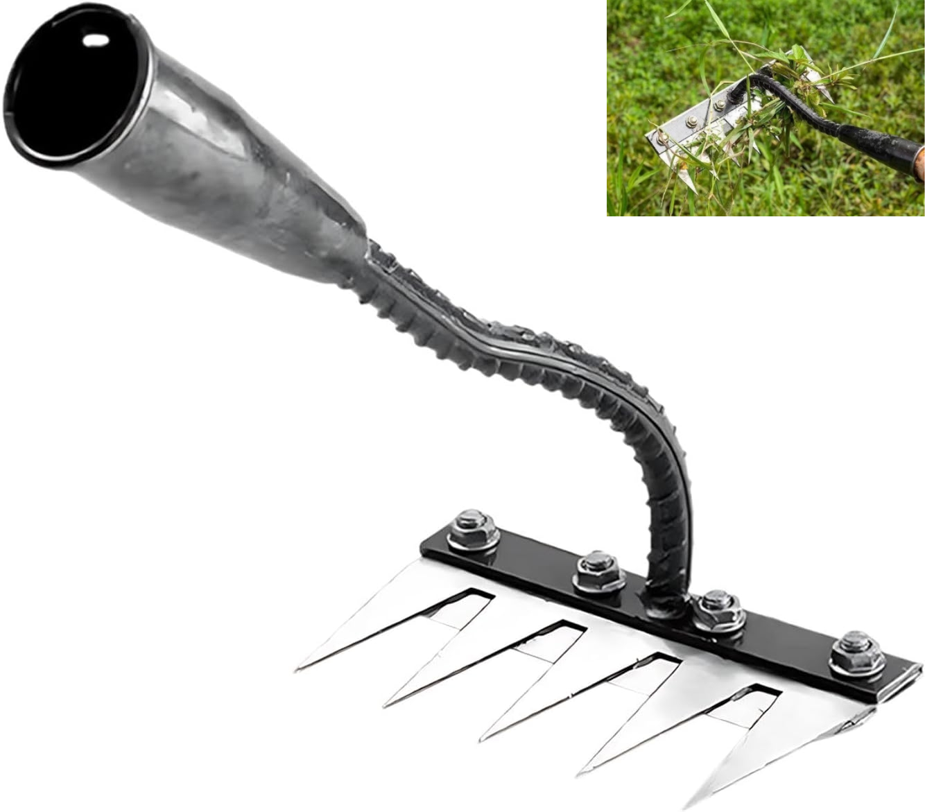 5/6/7/8 Teeth Carbon Steel Garden Weeding Rake, Weed Rake, Iron Rake ...