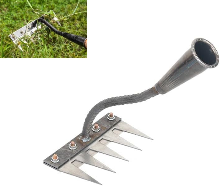 5/6/7/8 Teeth Carbon Steel Garden Weeding RakeIron Rake 2.0, Ironrake ...