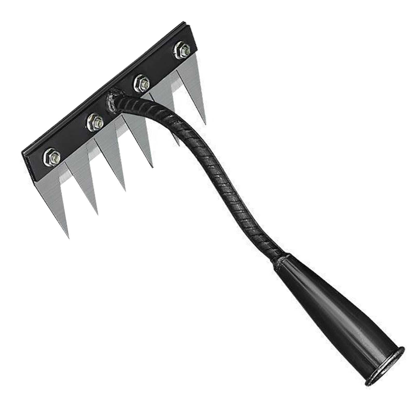 5/6/7/8 Teeth Garden Weeding Rake Carbon Steel Removable Rake Soil Hoe ...