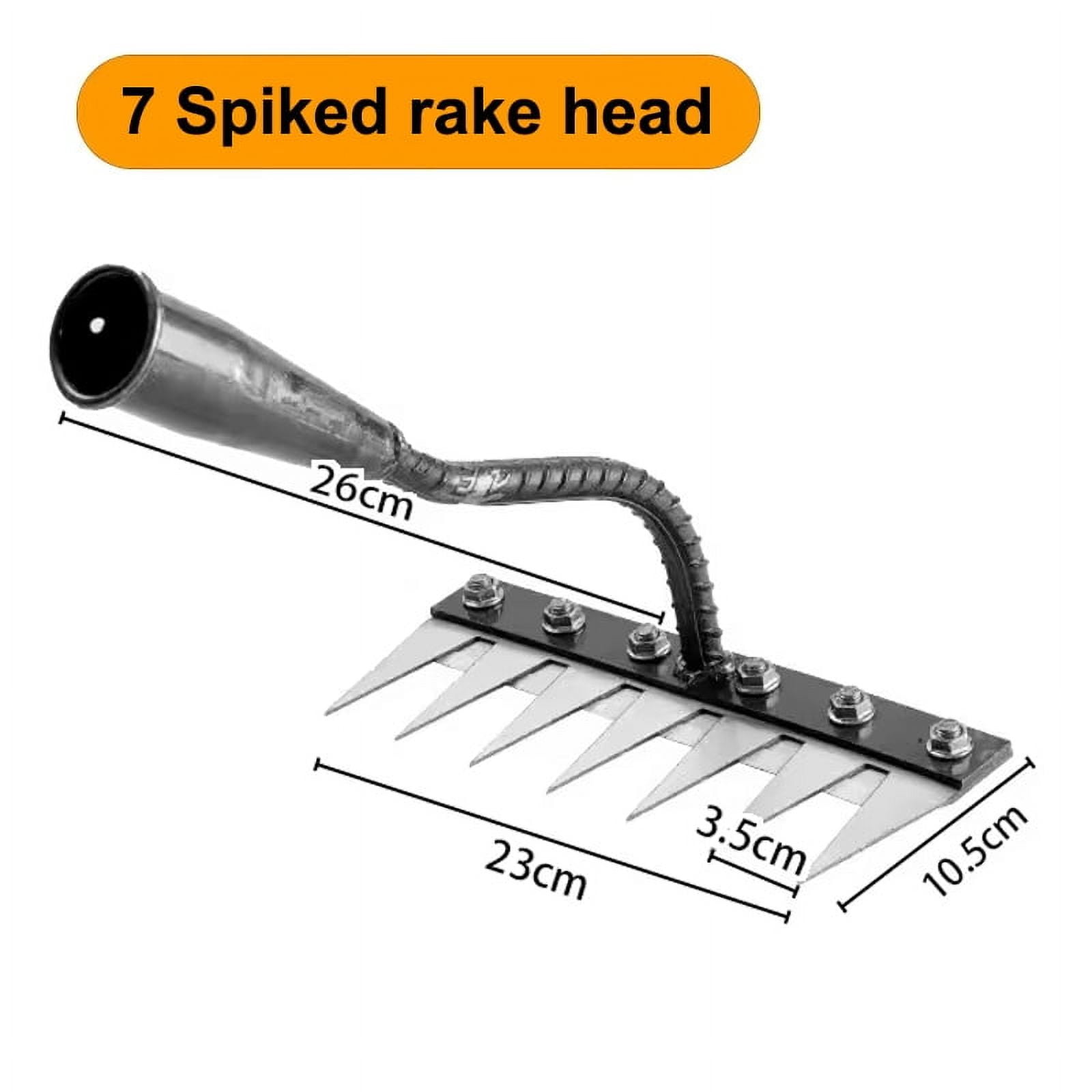 5/6/7/8 Teeth Iron Gardening Hoe Weeding Rake Farm Tool Grasping Raking ...