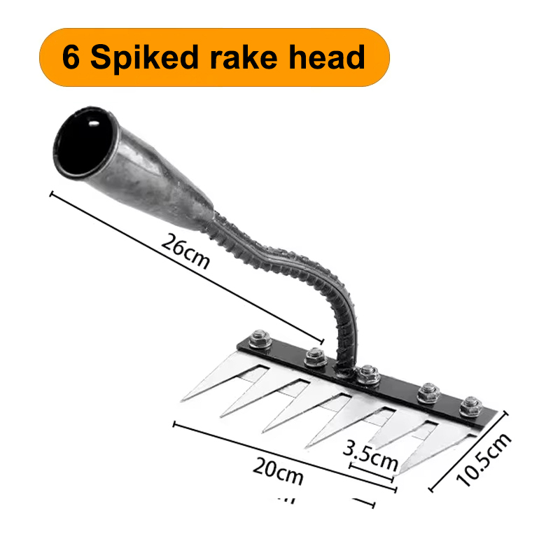 5/6/7/8 Teeth Iron Gardening Hoe Weeding Rake Farm Tool Grasping Raking ...