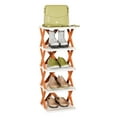 5/6/7/8 Tiers Vertical Shoe Rack, Plastic Narrow Shoe Rack, Small Shoe ...