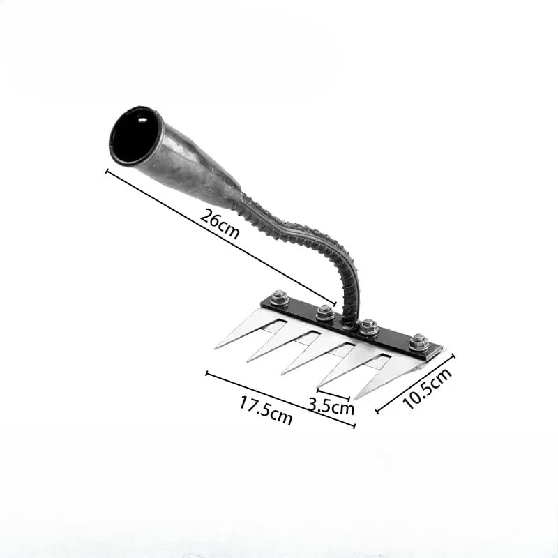 5/6/7 Teeth Carbon Steel Garden Hand Rake - Durable Weeding Scarifier ...