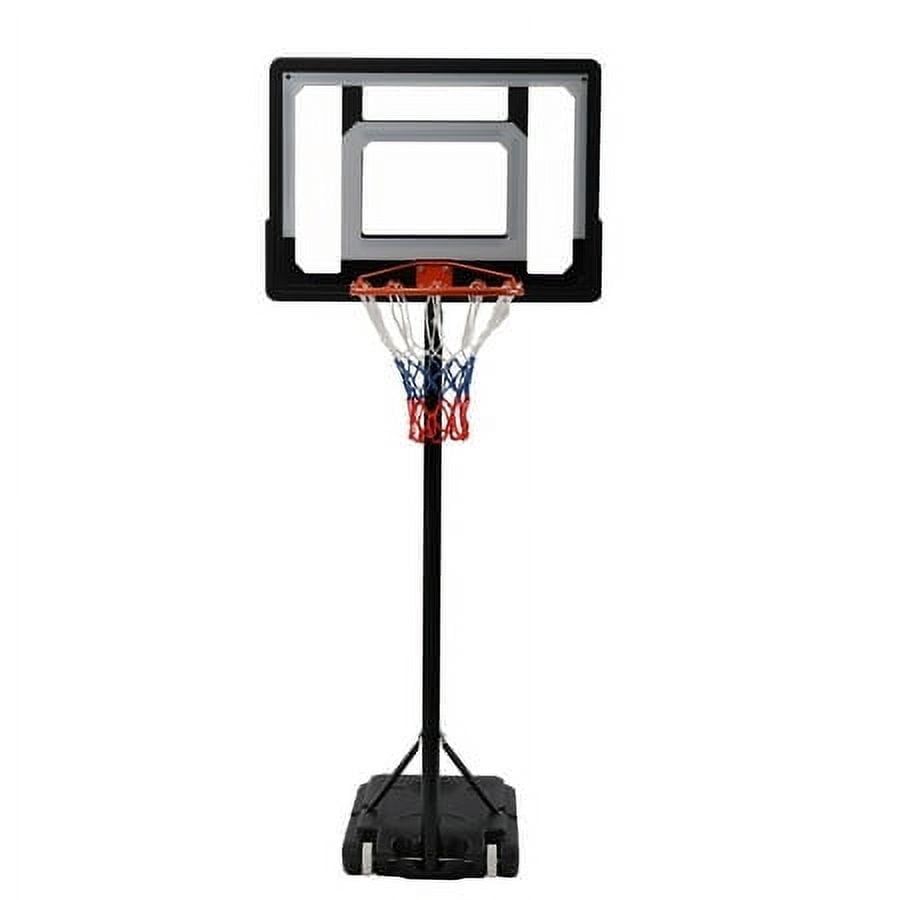 5.6~7ft Adjustable Basketball Hoop & Goal System for Outdoor Indoor ...
