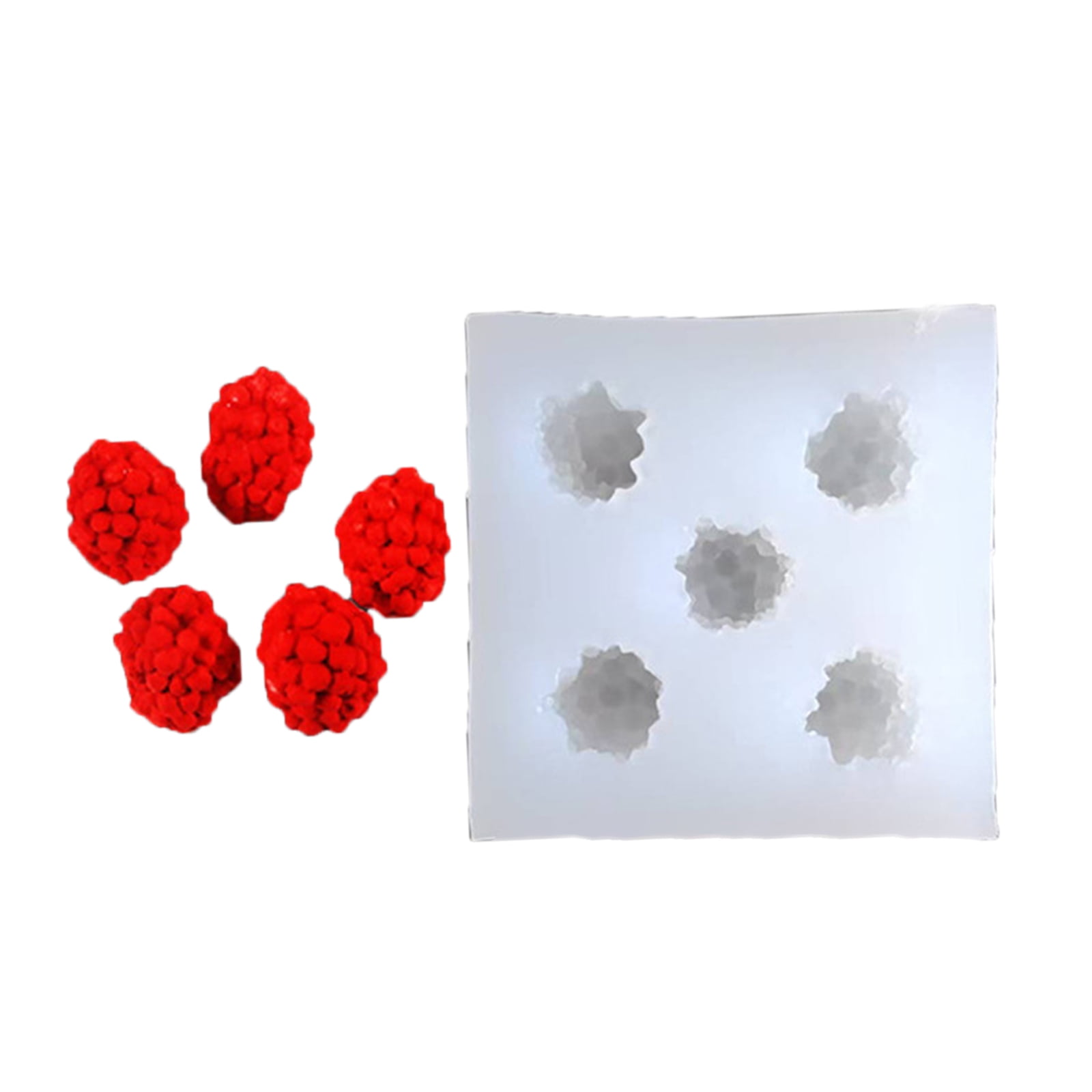 5/6 Cavities Fruit Silicone Molds Easy Demold Heat Resistant Silicone ...