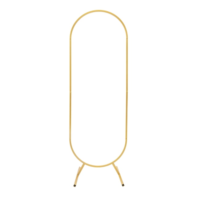 5.6 FT Oval Wedding Stand Lighting Backdrop Stand Metal Gold Balloon ...
