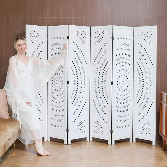 5.6 Ft Folding Room Divider – Portable Privacy Screen & Partition, No ...