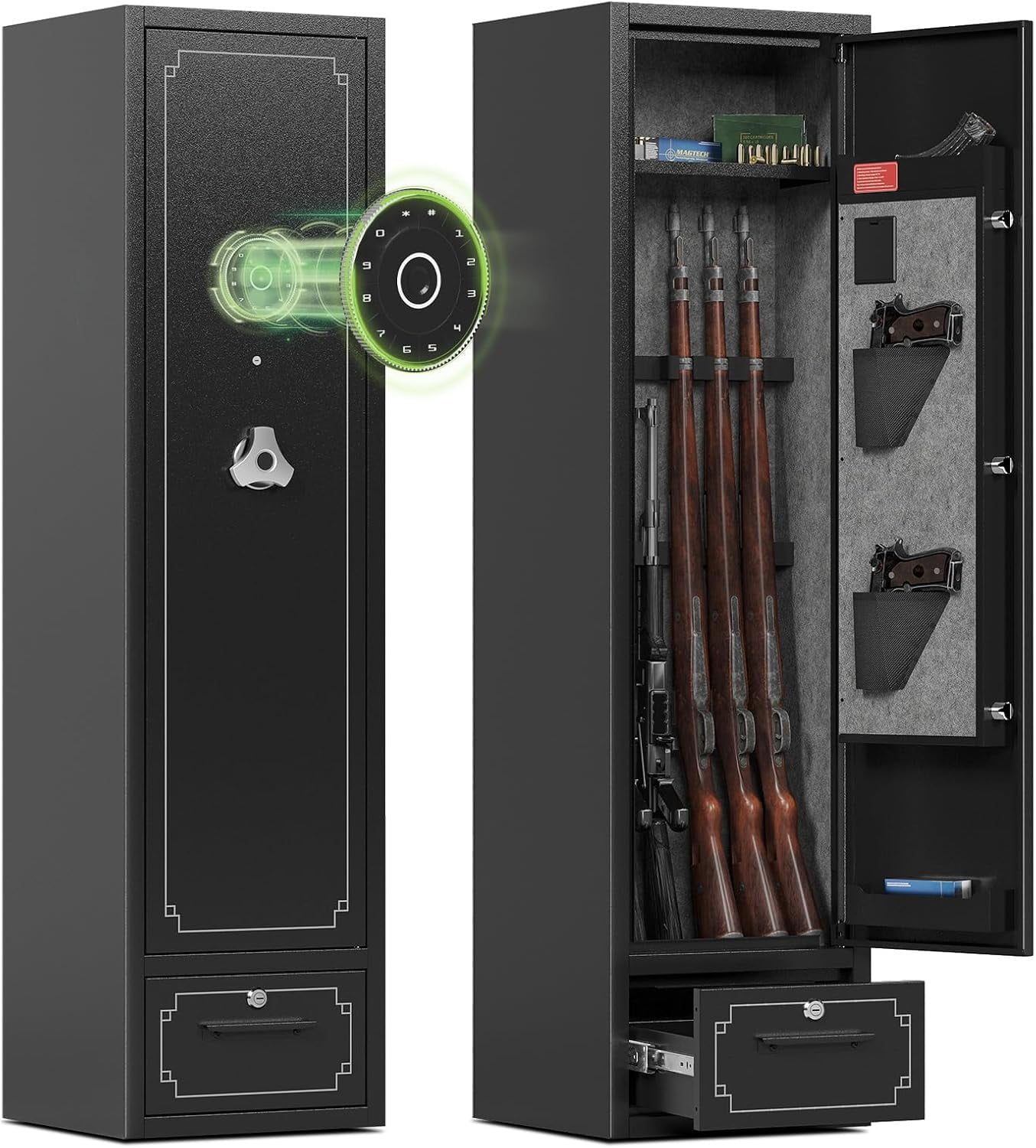 5-6 Gun Safe, Gun Safe for Rifles and Pistols, Rifle Safe, Electronic ...