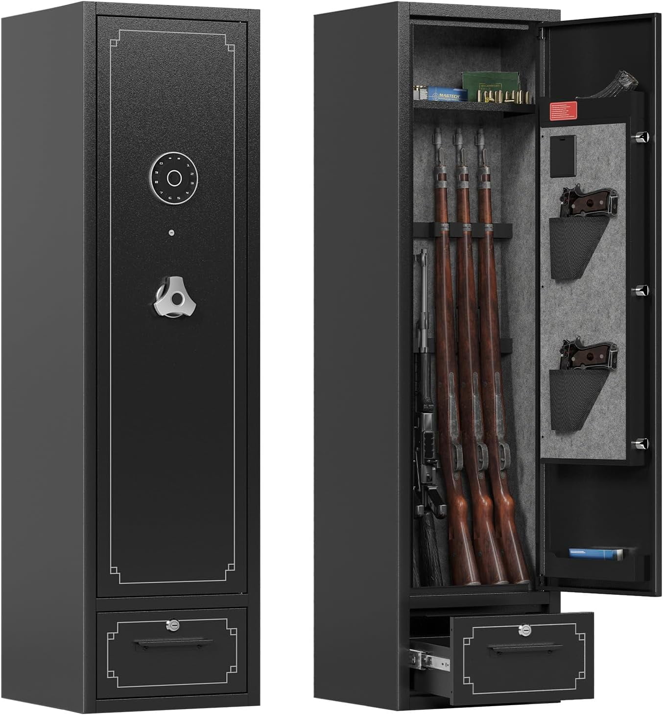 5-6 Gun Safe, Gun Safe for Rifles and Pistols, Rifle Safe, Electronic ...