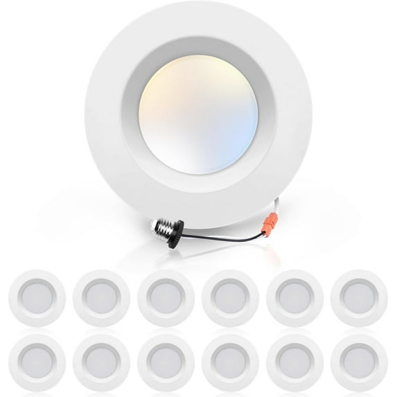 5/6 Inch Dimmable Recessed Lighting, 5CCT Selectable Ceiling Can Light ...