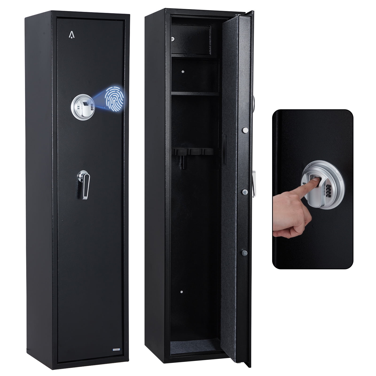 5-6 Long Gun Safe for Home Rifle and Pistols, Biometric Large Gun ...