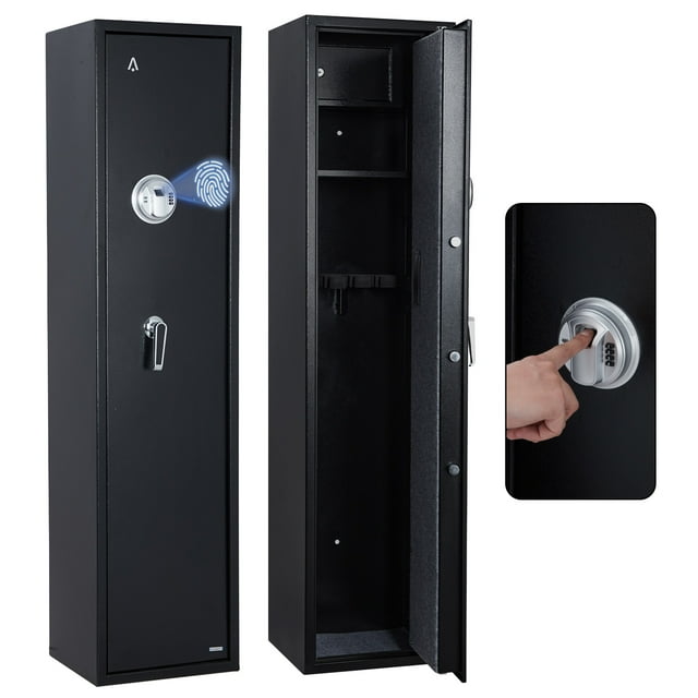 5-6 Long Gun Safe for Home Rifle and Pistols, Biometric Large Gun ...