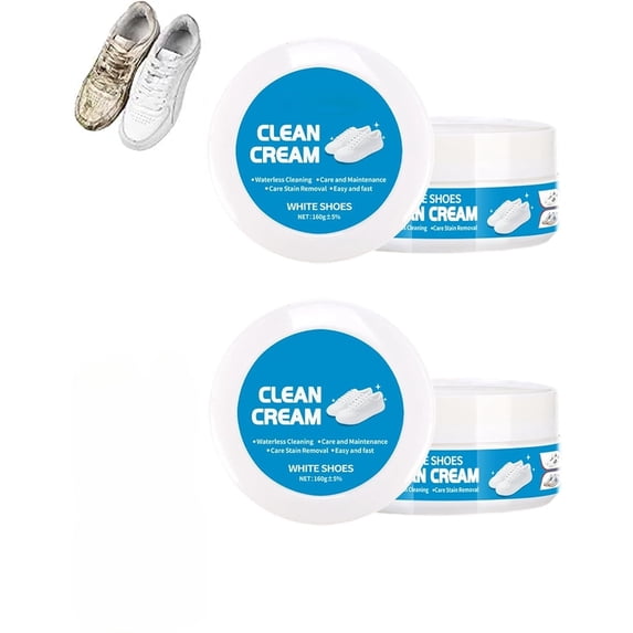 5.6 Oz White Shoe Cleaner Cream, 2026 New Multipurpose No-Wash Solid ...