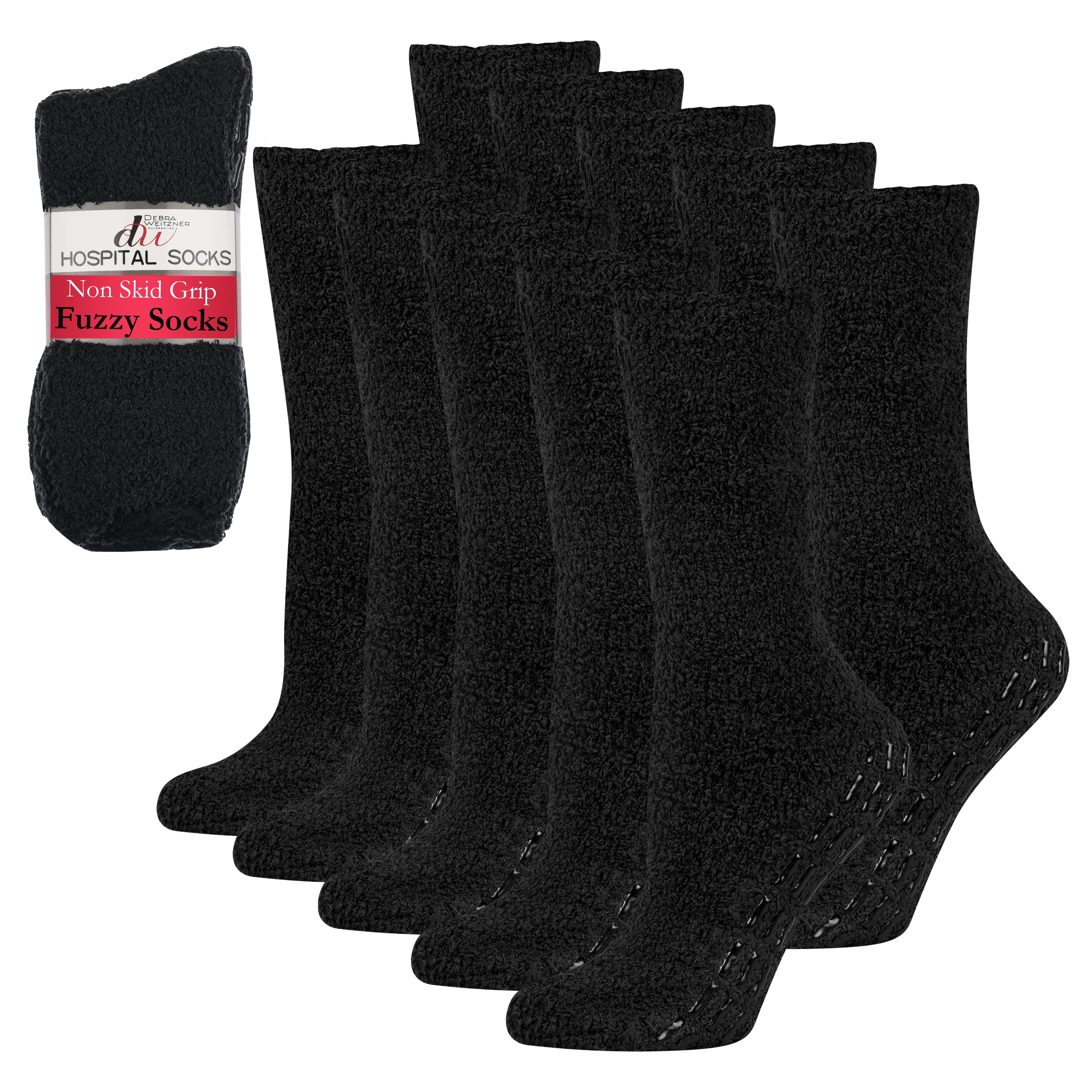 5/6 Pairs Non-slip Hospital Socks Fuzzy Slipper Grip Socks For Women ...