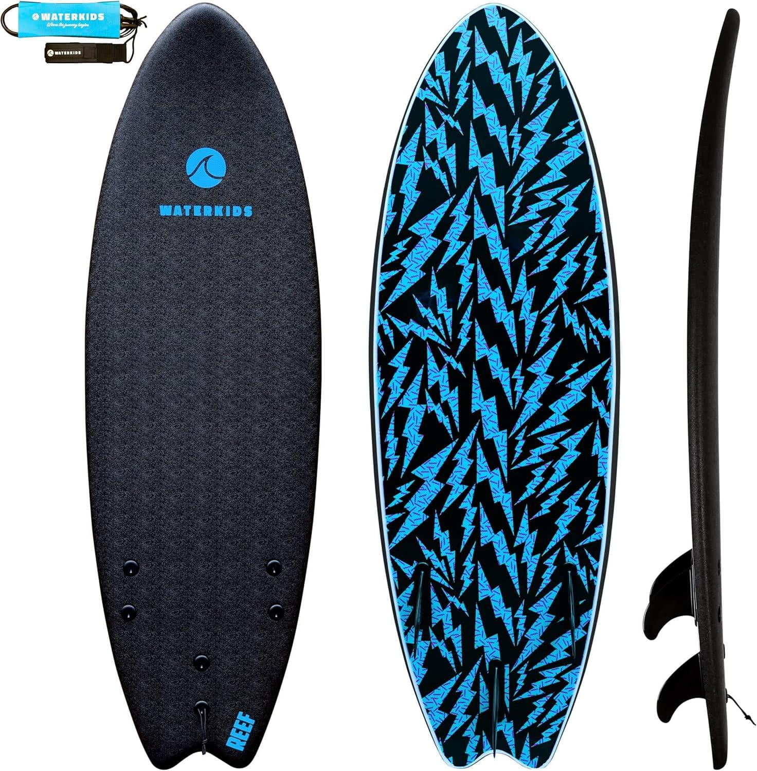 5'6 Reef Kids Surfboard & Leash, Perfect for Learning How to Surf, Made ...