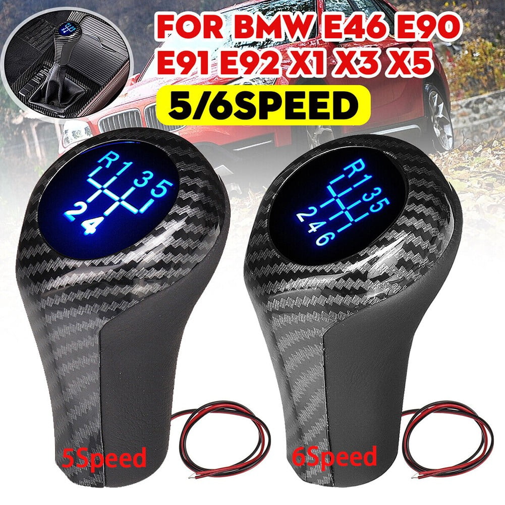5/6 Speed Gear Shift Knob Shifter W/Led Light For Bmw E46 E90 E91 E92 ...