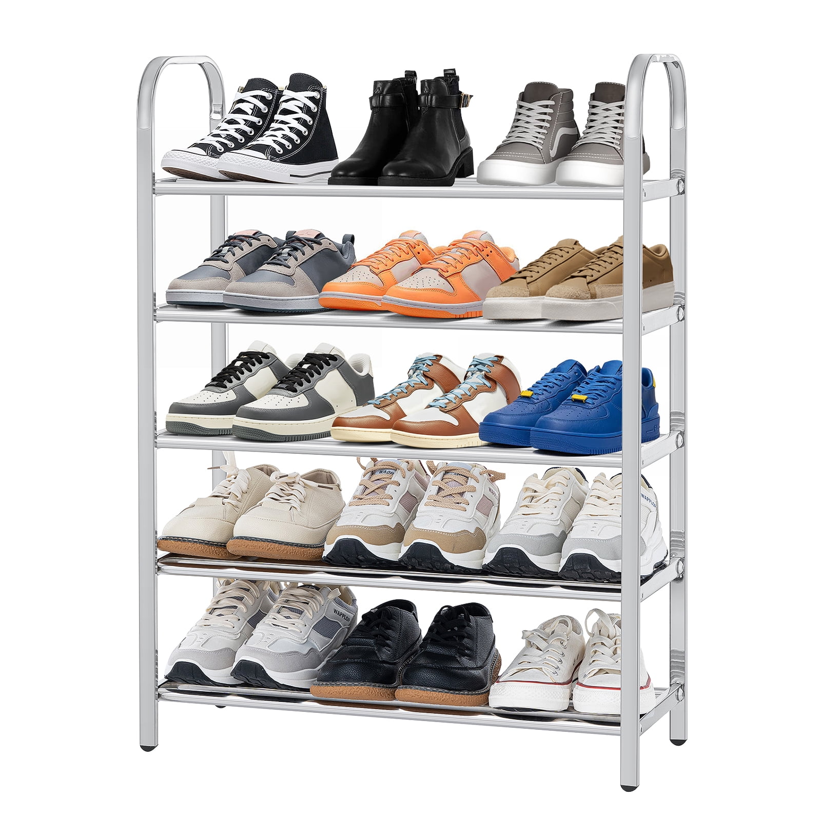 HONEIER 5/6 Tier Heavy Duty Stainless Steel Shoe Rack, Storage Stand ...