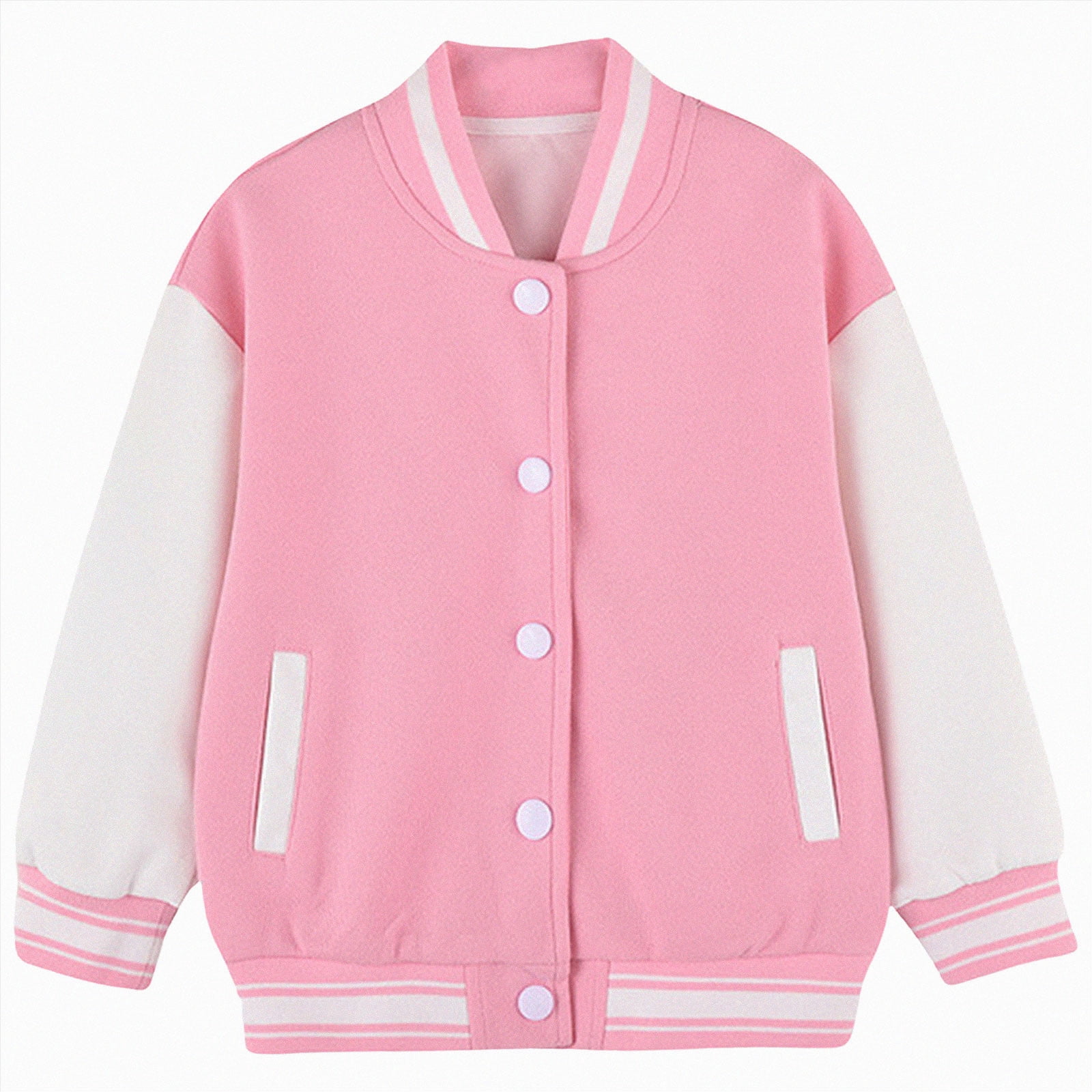 5-6 Years Child Boys Girls Baseball Jackets Fit Jacket Casual Plain ...