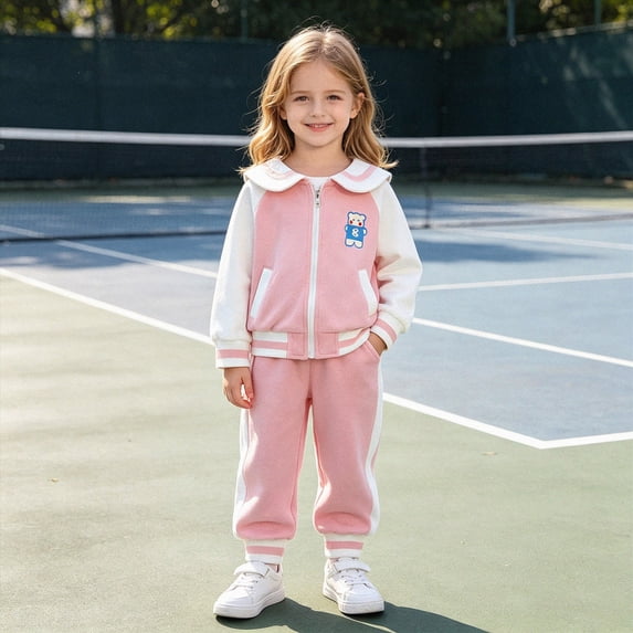 5-6 Years Girls Long Sleeve Pajama Set Kids 2-Piece Long Sleeve Pajamas ...