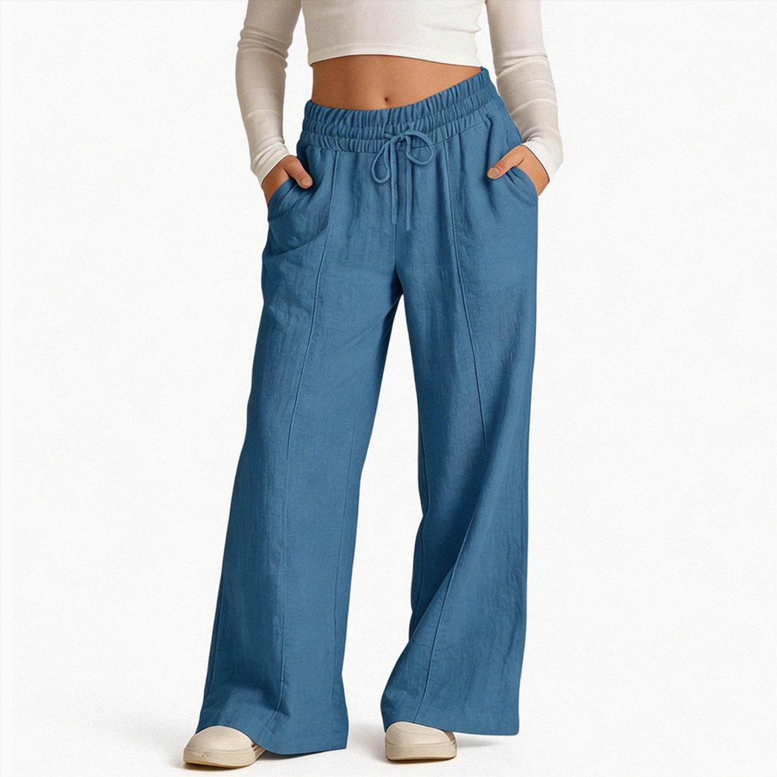 5-6 Years Teen Girls Teenager Casual Trousers Long Wide Leg Jogging ...