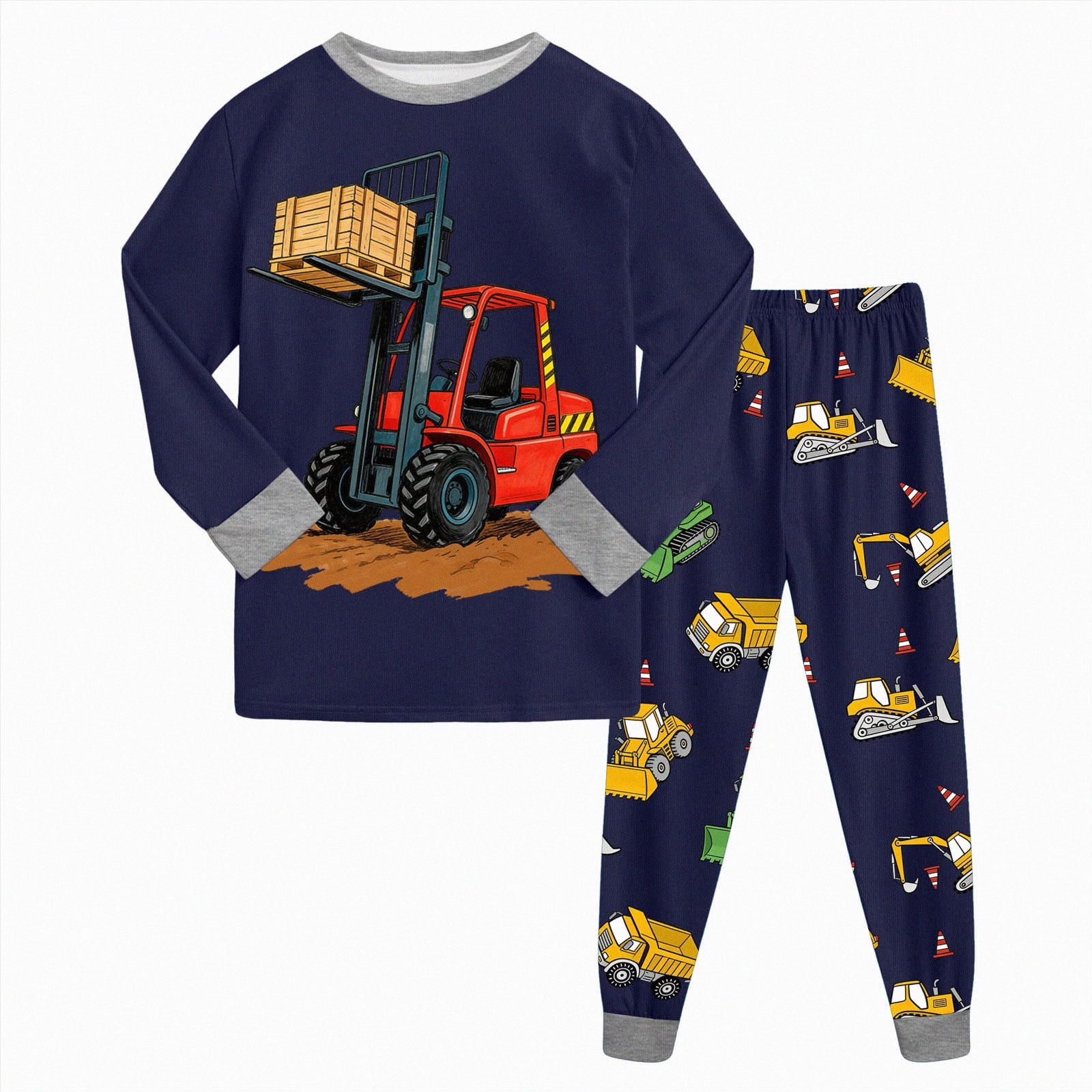 5-6 Years Toddler Baby Boy Clothing Sets Printed Long Sleeve Tops and ...