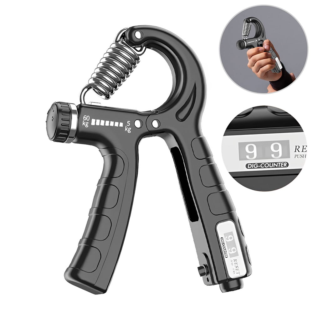 5-60Kg Adjustable Counting Grip Strength Exercise Finger Wrist Strength ...