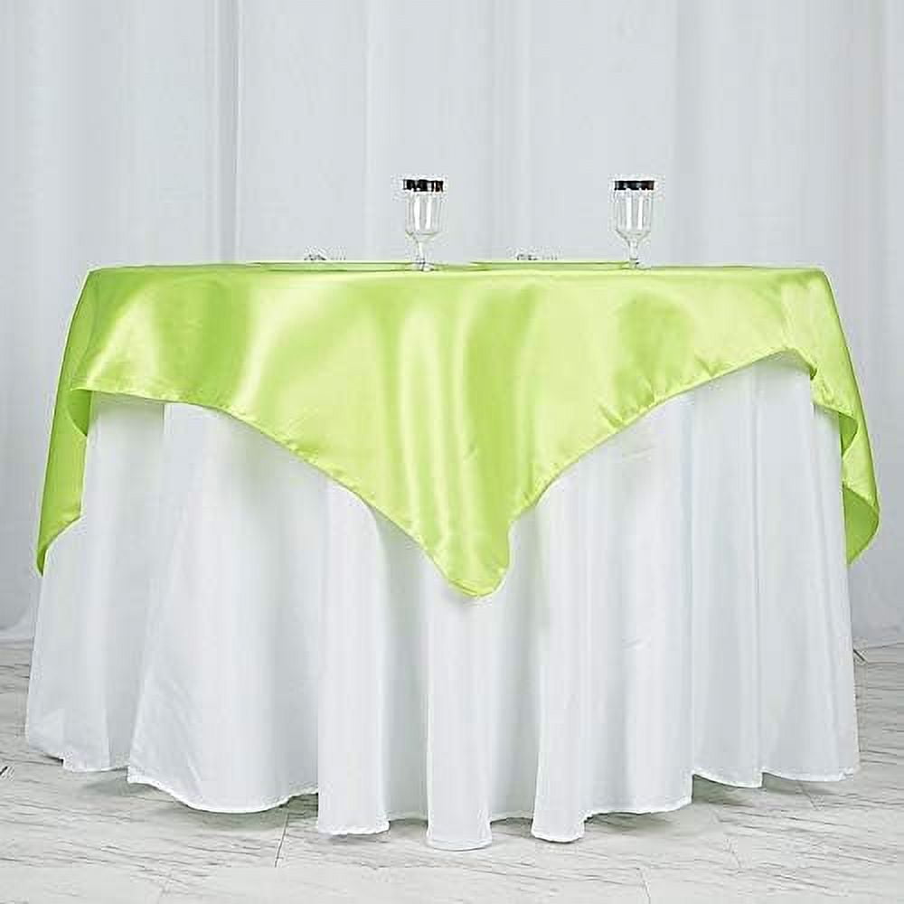 5 60x60-inch green table overlays - wedding reception party catering ...