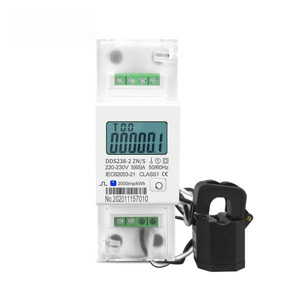 5(65)A 50Hz 60Hz Single Phase Split CT Muliti-function Din Rail KWH ...