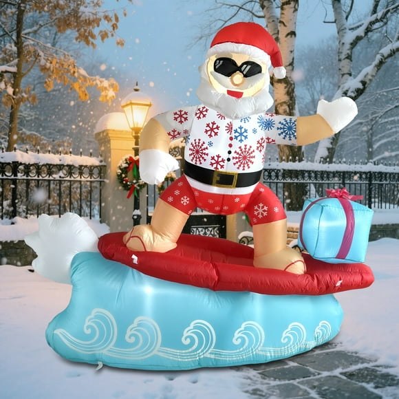 Santa Waving Christmas Decor