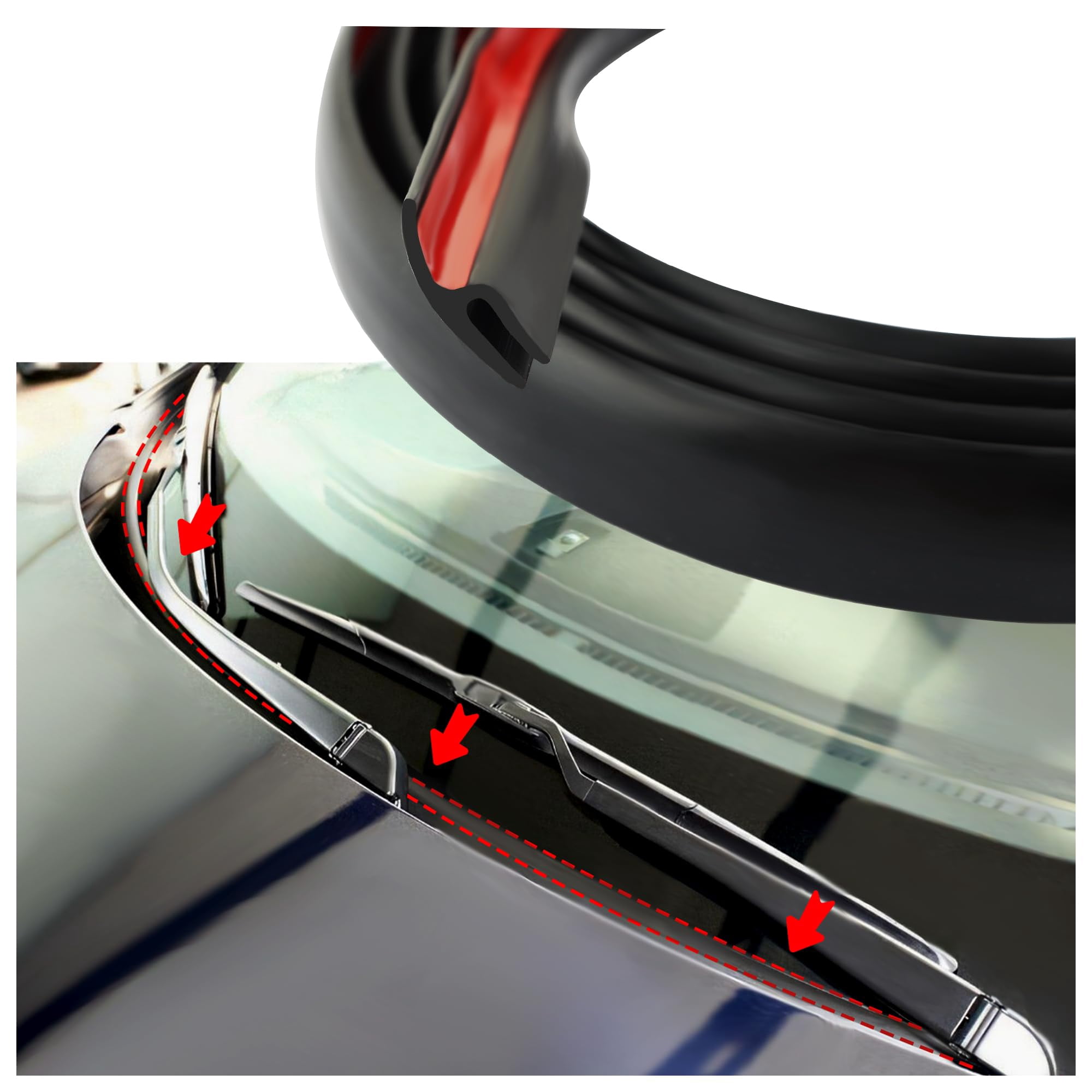5.6FT H-Shape Windshield Rubber STF9 Seal Strip,Windshield Weather ...