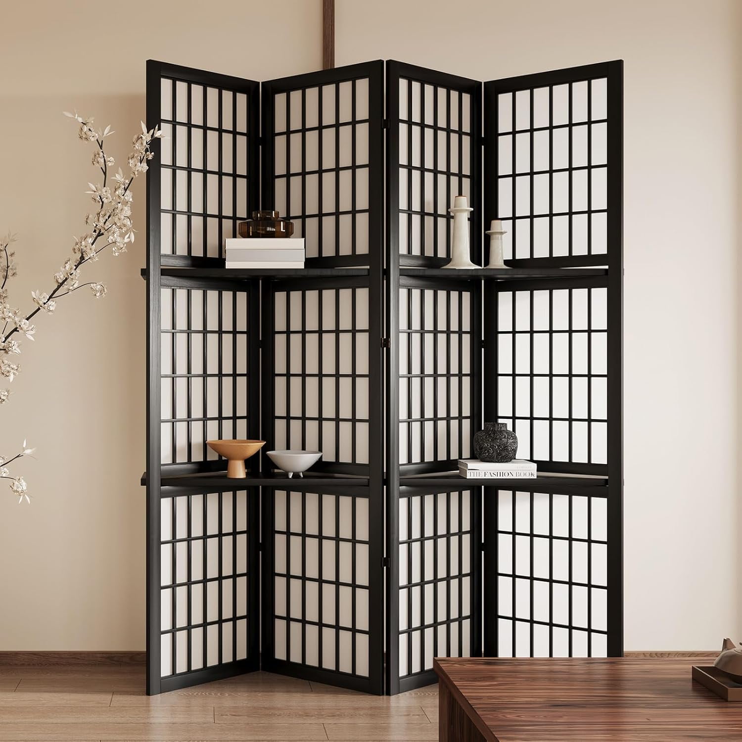 5.6FT Room Divider and Folding Portable Partition Screen, Chinese ...
