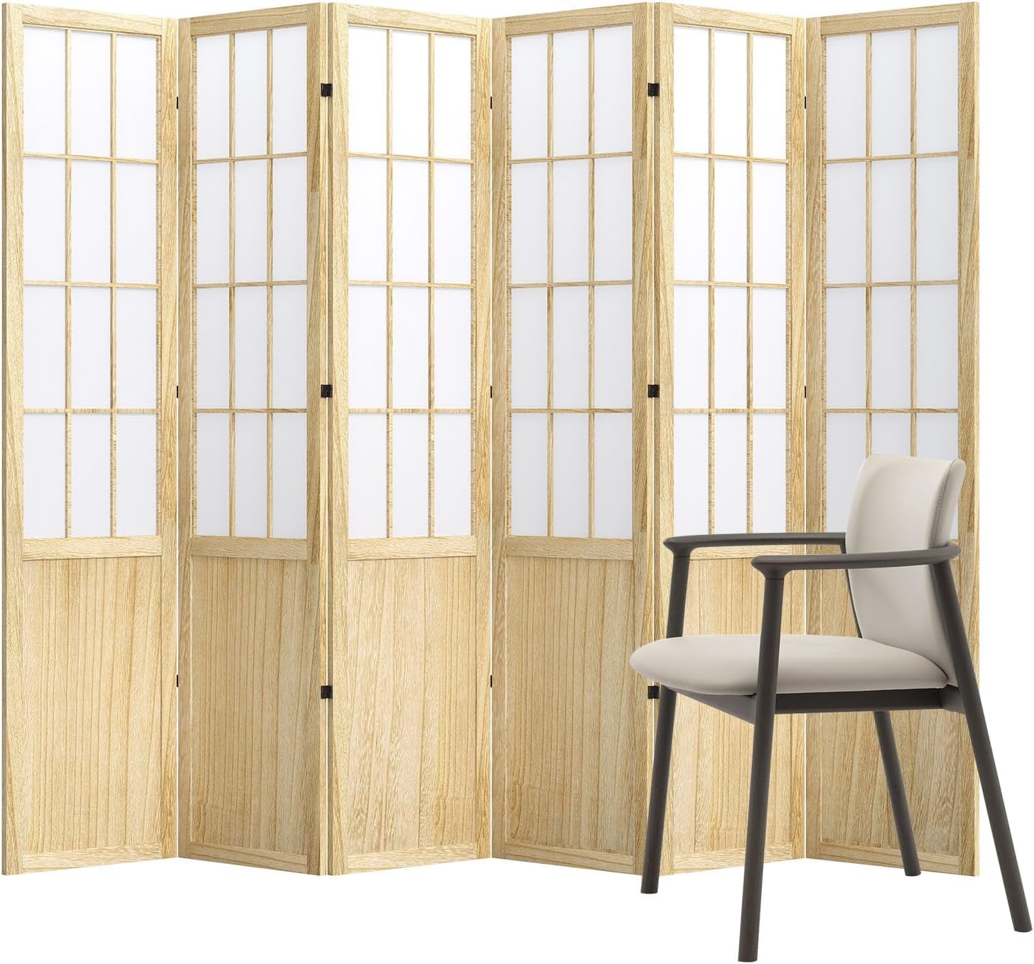 5.6FT Room Divider and Folding Portable Partition Screen Chinese ...