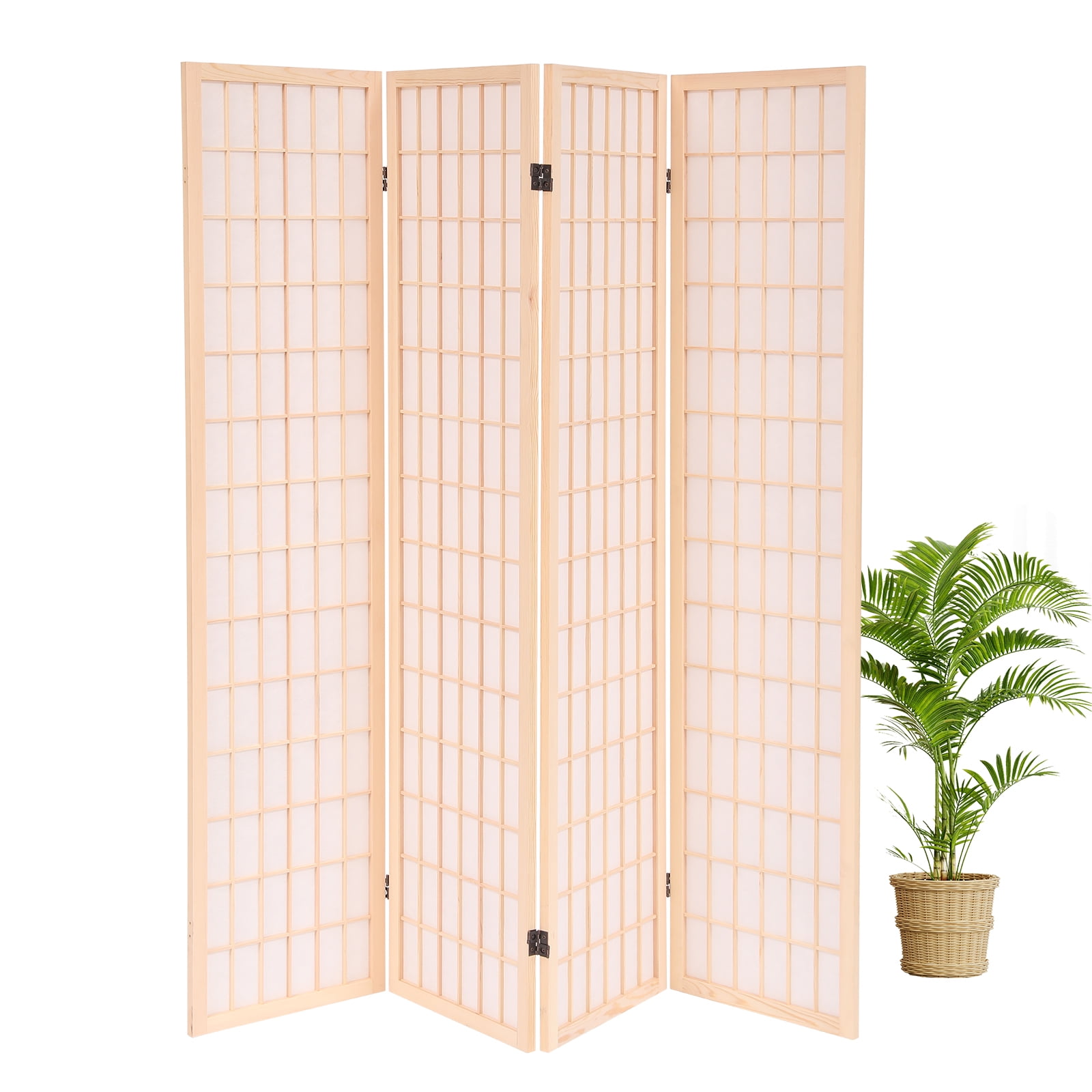 5.6FT Tall Room Divider,Room Divider Screen Room Divider,Folding Wooden ...